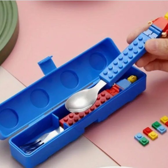 Dining | New Lego Inspired Utensil Set Wblocks | Poshmark